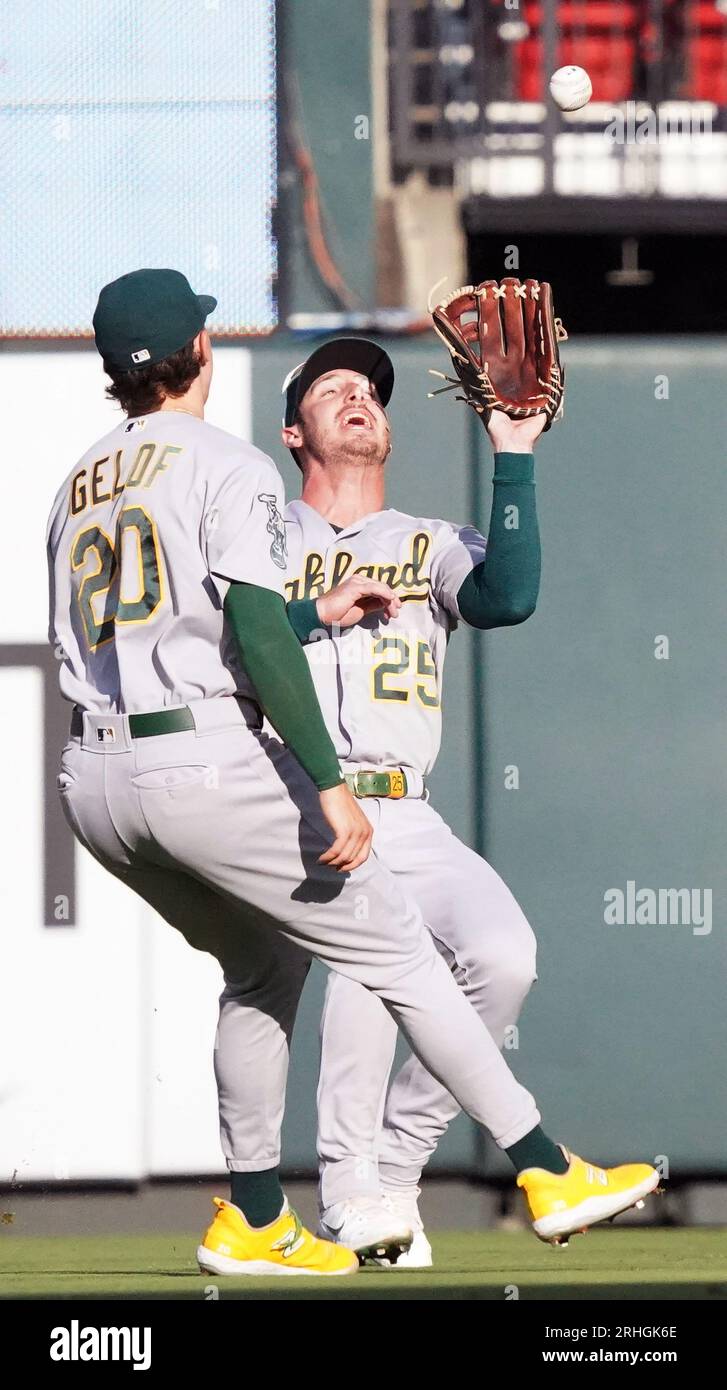 St. Louis, United States. 16th Aug, 2023. Oakland Athletics right ...