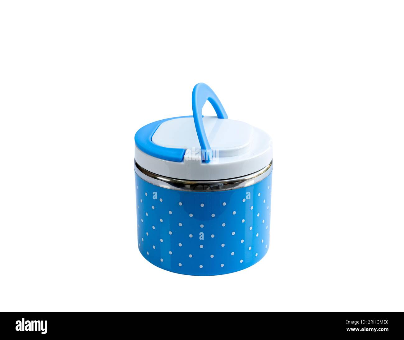 Plastic container with handle for food isolated on a white background ...