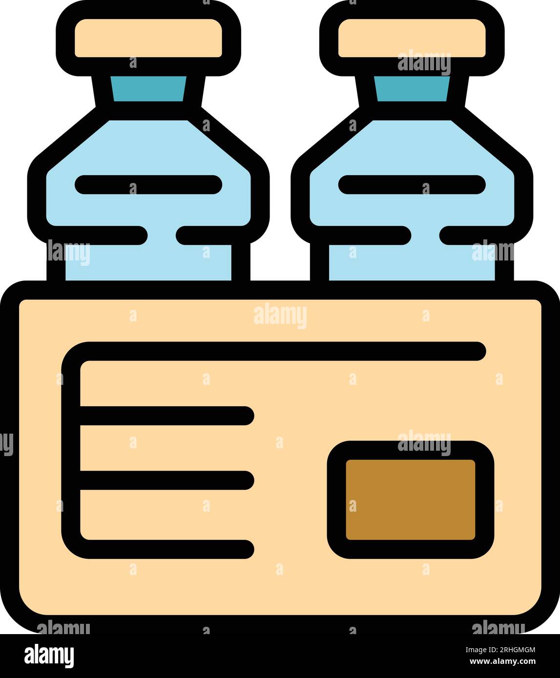 Water bottle box icon outline vector. Delivery service. Cooler office ...