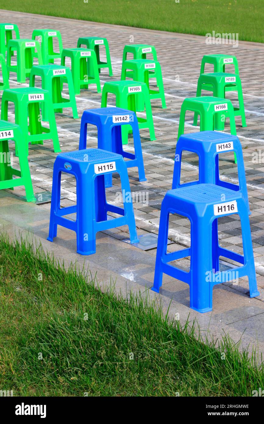Plastic stools china hi-res stock photography and images - Alamy