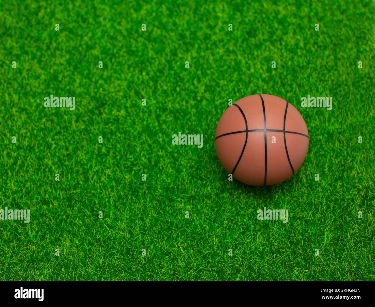 basketball ball on green grass Stock Photo - Alamy
