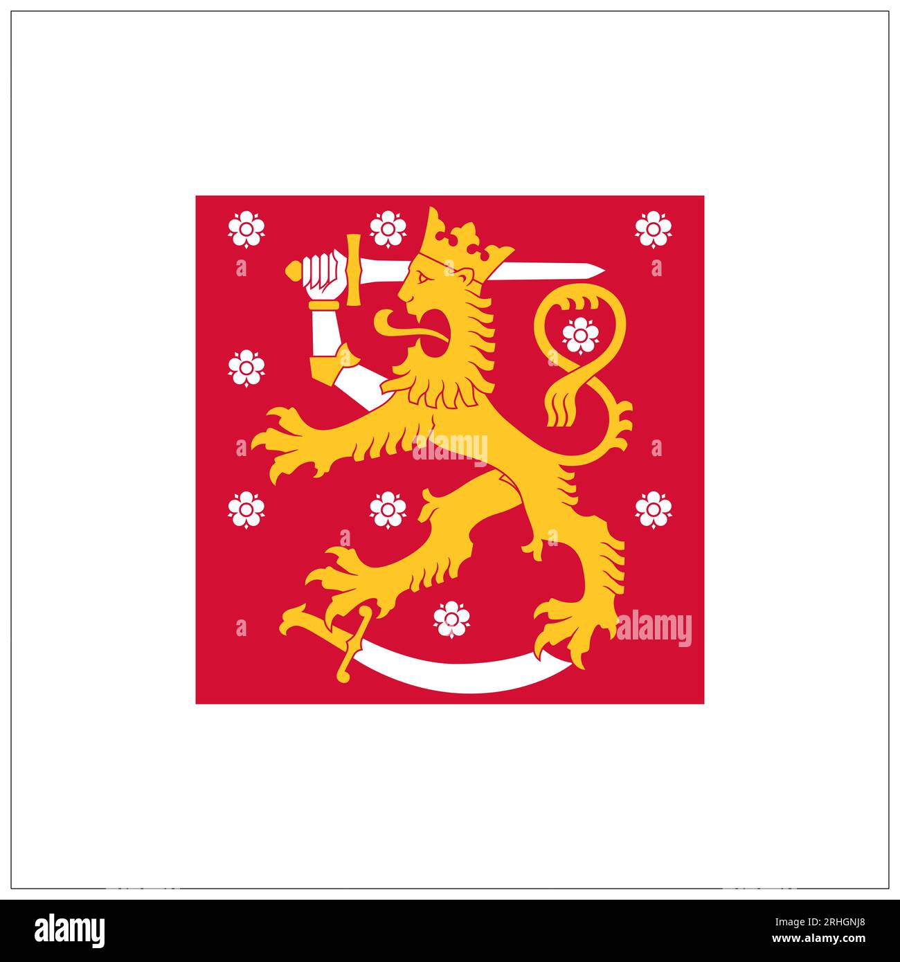 Naval jack of the Republic of Finland Stock Photo - Alamy