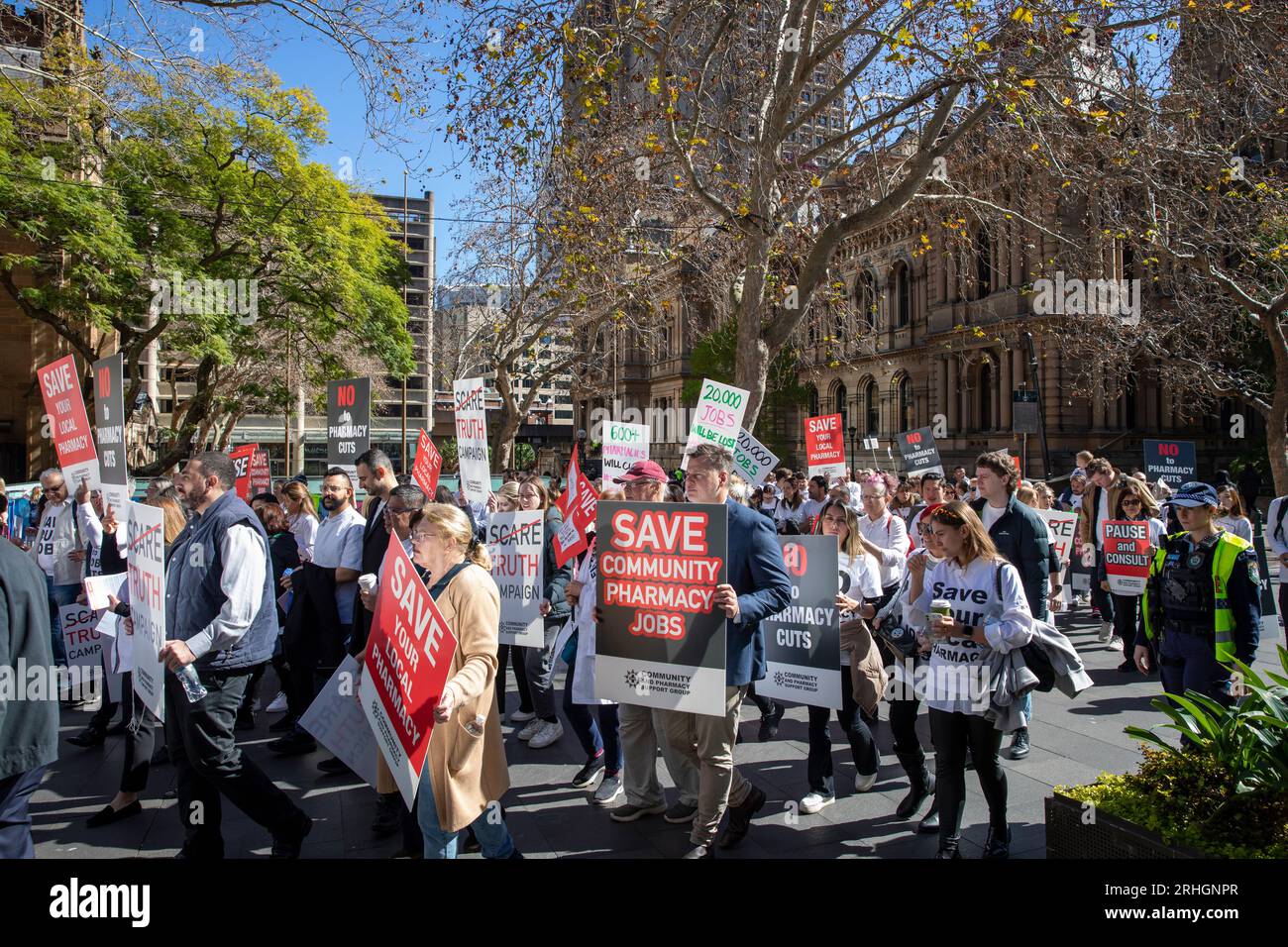 Sydney,Australia. 17 Aug. 2023 pharmacists protest against government ...