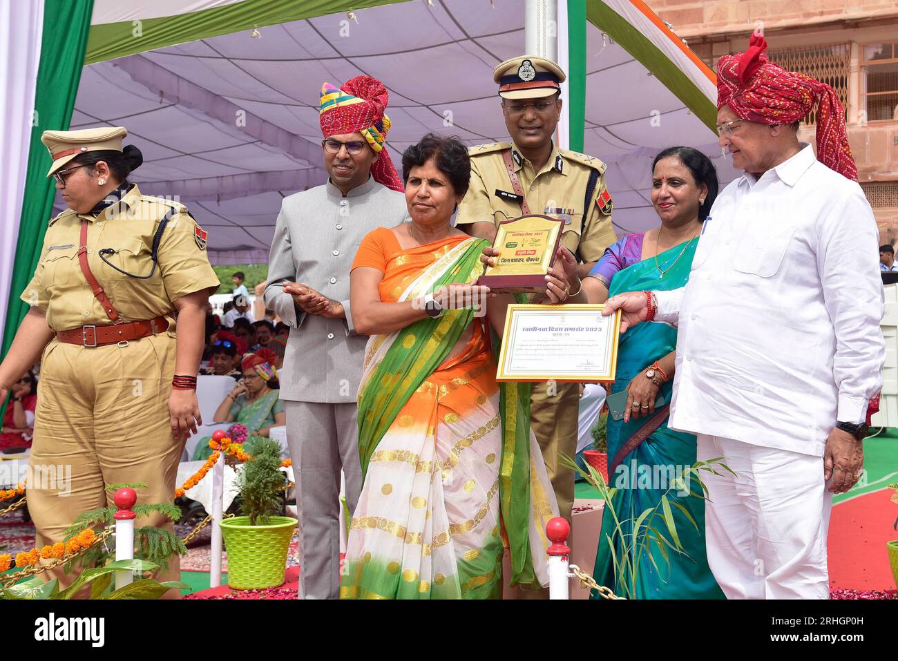 Bikaner, India. 15th Aug, 2023. Minister of Sanskrit education of ...