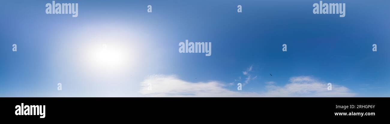 Seamless spherical equirectangular panorama of summer sky with clouds ...