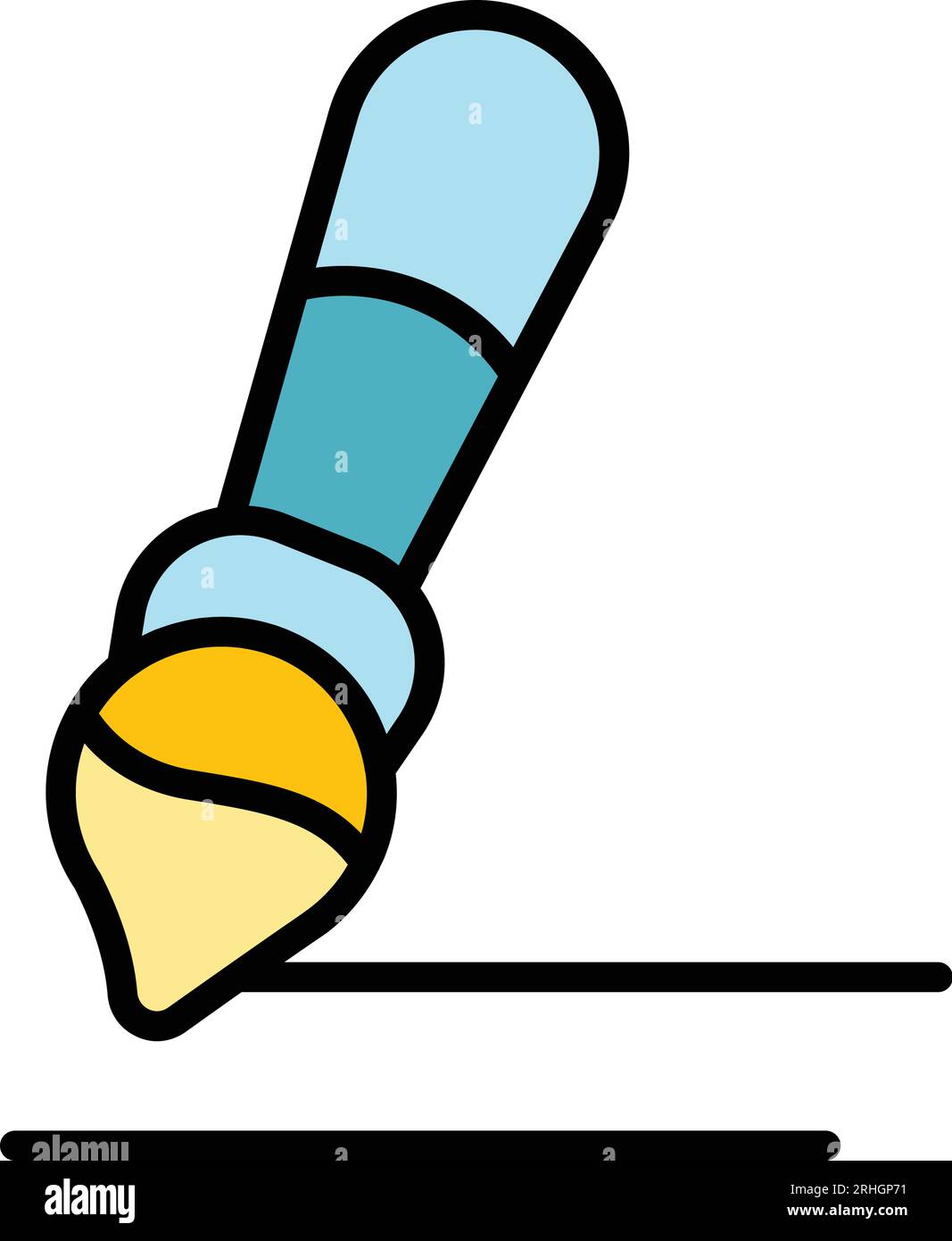 Drawing pencil icon outline vector. Artist class. Painting school color ...