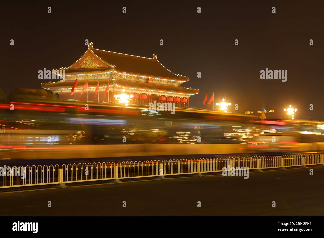 Beijing's tiananmen square at night Stock Photo - Alamy