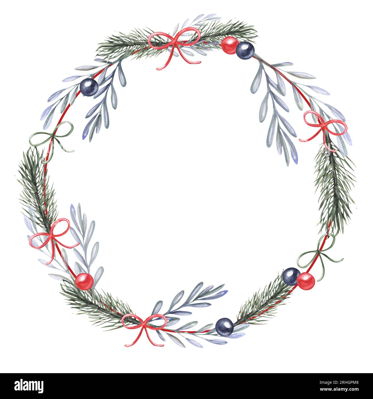 christmas round frame Stock Photo - Alamy