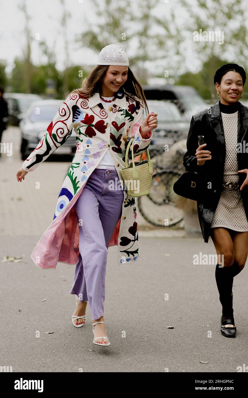 Copenhagen, Denmark. 10th Aug, 2023. Street style, Maren Schia and Sara ...