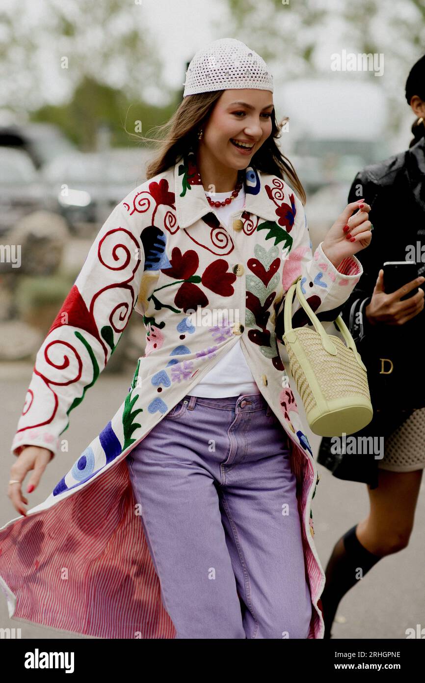 Copenhagen, Denmark. 10th Aug, 2023. Street style, Maren Schia and Sara ...