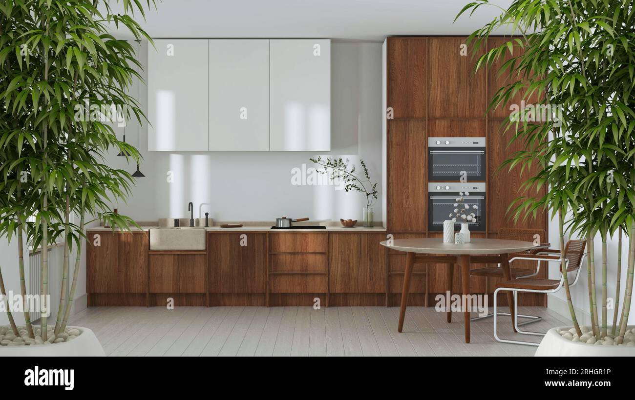 Bamboo kitchen cabinets hi-res stock photography and images - Alamy