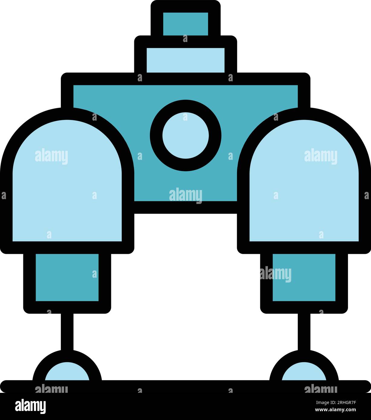 Robot charge icon outline vector. Cute bot. Smart hand color flat Stock ...