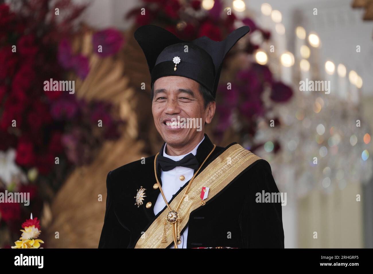 Indonesian President Joko Widodo smiles during a ceremony marking the ...