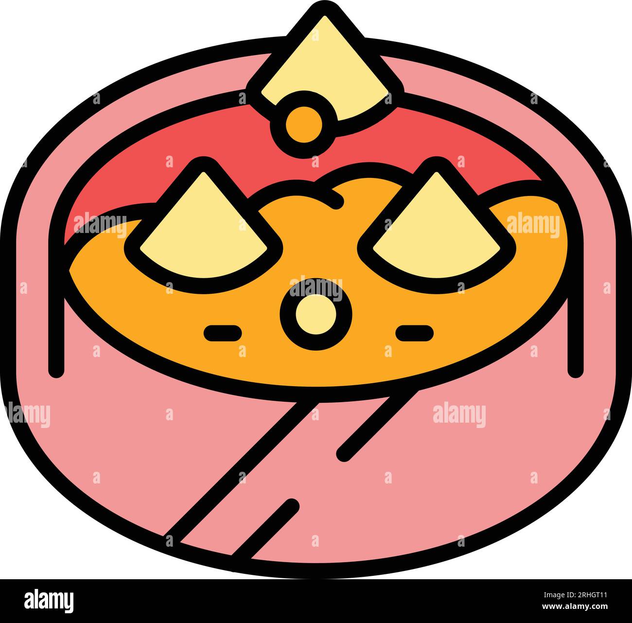 Buffet bruschetta icon outline vector. Food starter. Italian snack ...
