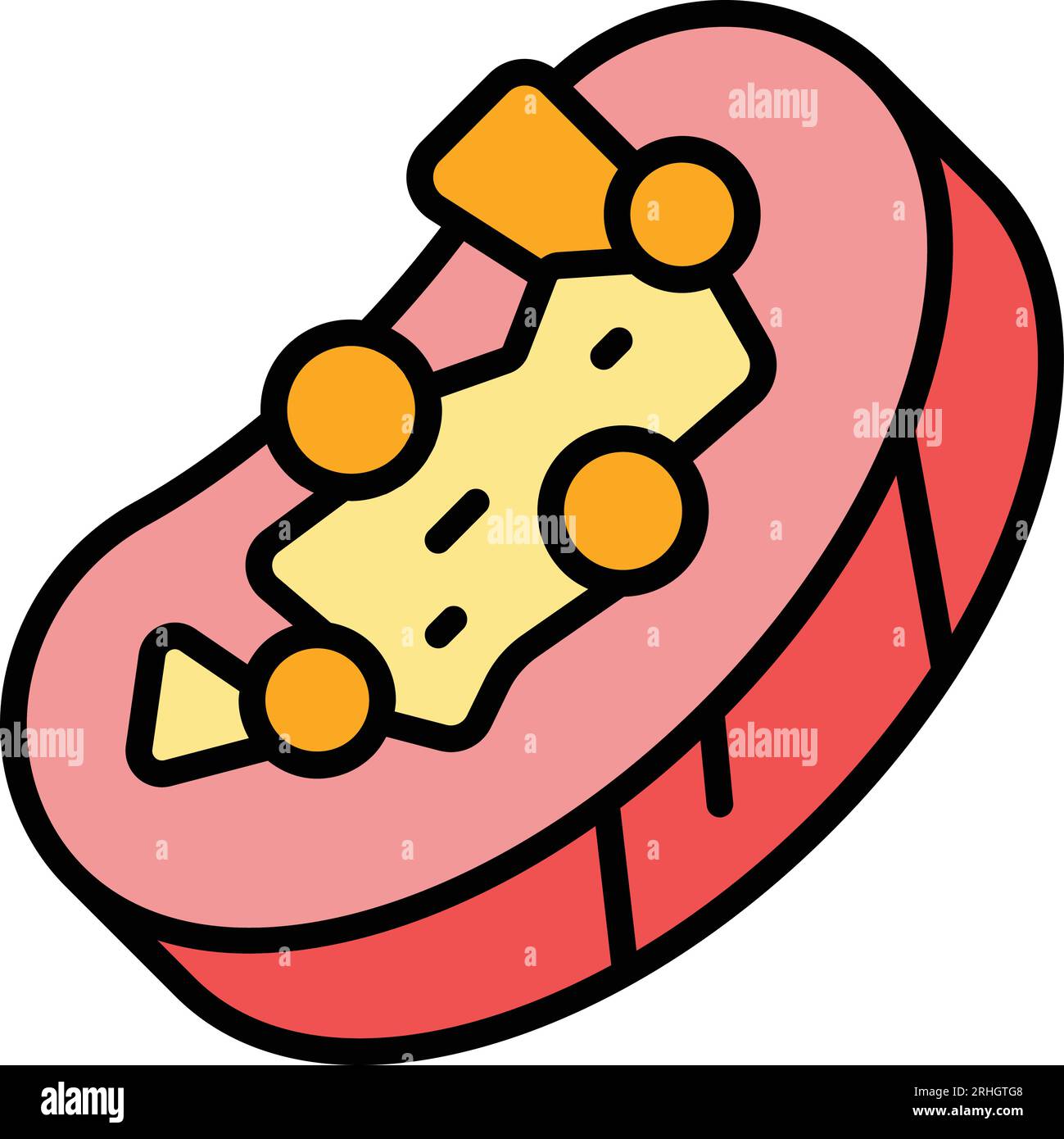 Tapas bruschetta icon outline vector. Food appetizer. Italian snack ...