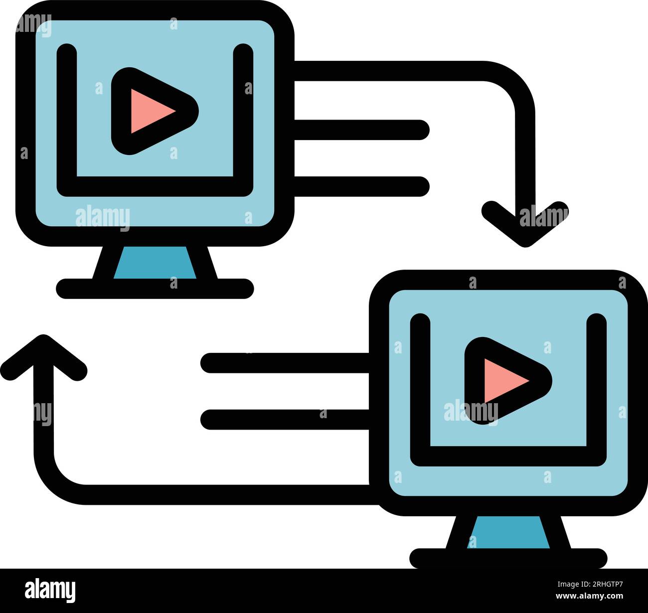 Next online lesson icon outline vector. Student university. Learn plan ...