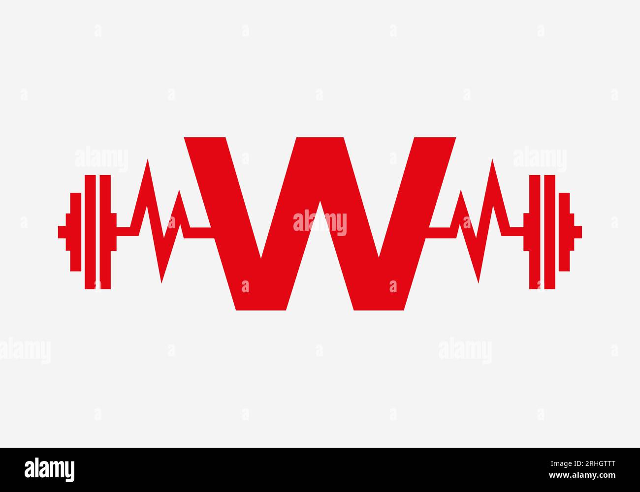 Letter W Fitness Gym Logo. Fitness Logotype Symbol Stock Vector Image ...