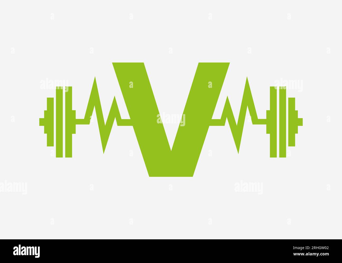Letter V Fitness Gym Logo. Fitness Logotype Symbol Stock Vector Image ...