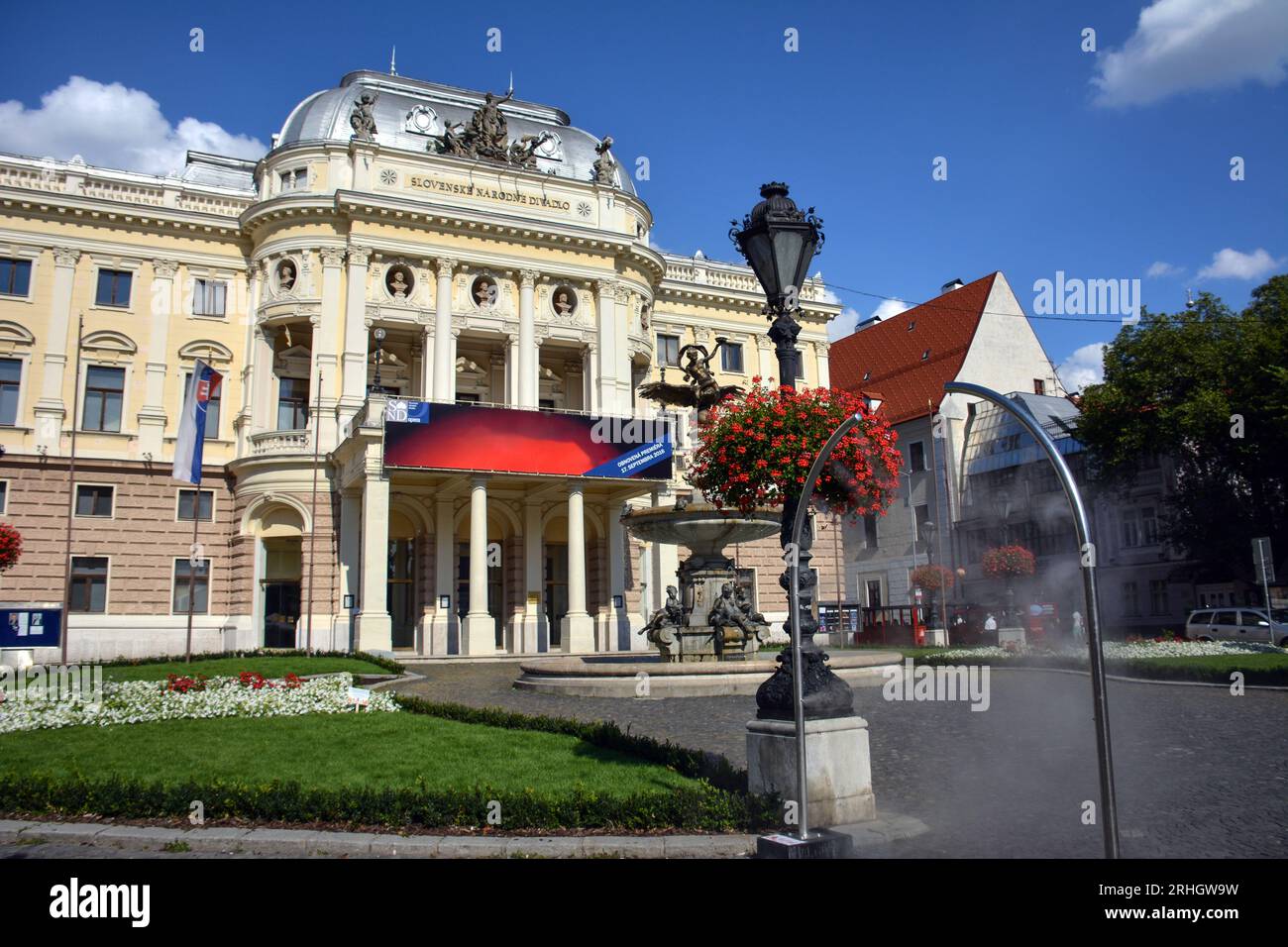 The Slovak National Theatre on a Warm Summer Day - Bratislava, Slovakia ...