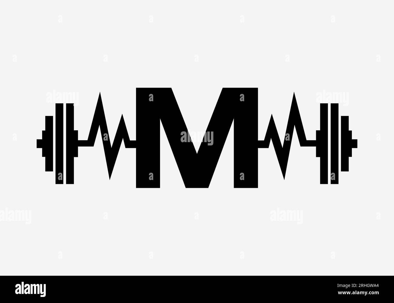 Letter M Fitness Gym Logo. Fitness Logotype Symbol Stock Vector Image ...