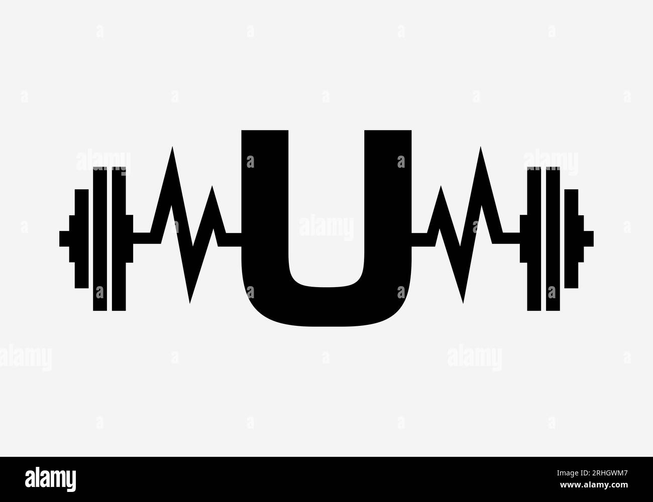 Letter U Fitness Gym Logo. Fitness Logotype Symbol Stock Vector Image ...
