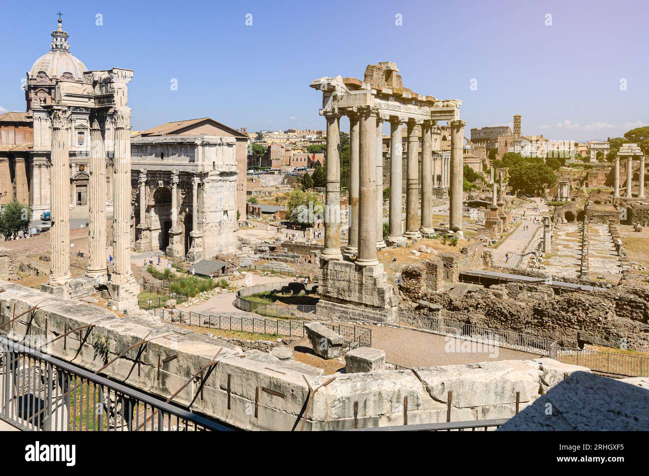 Roman forum with the temple of saturn hi-res stock photography and ...