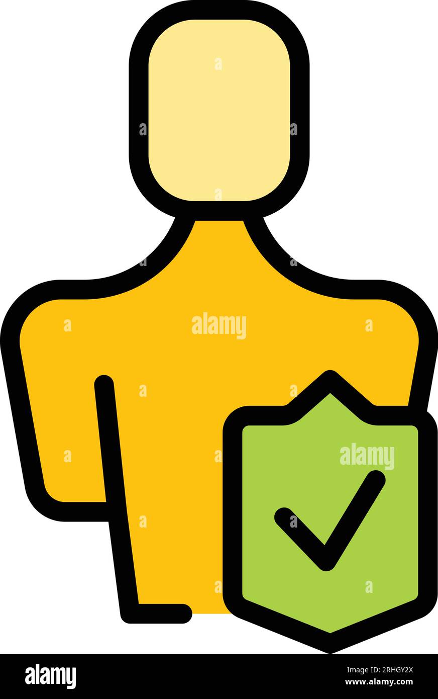 Human mind protection icon outline vector. Stress reduction. Calm ...