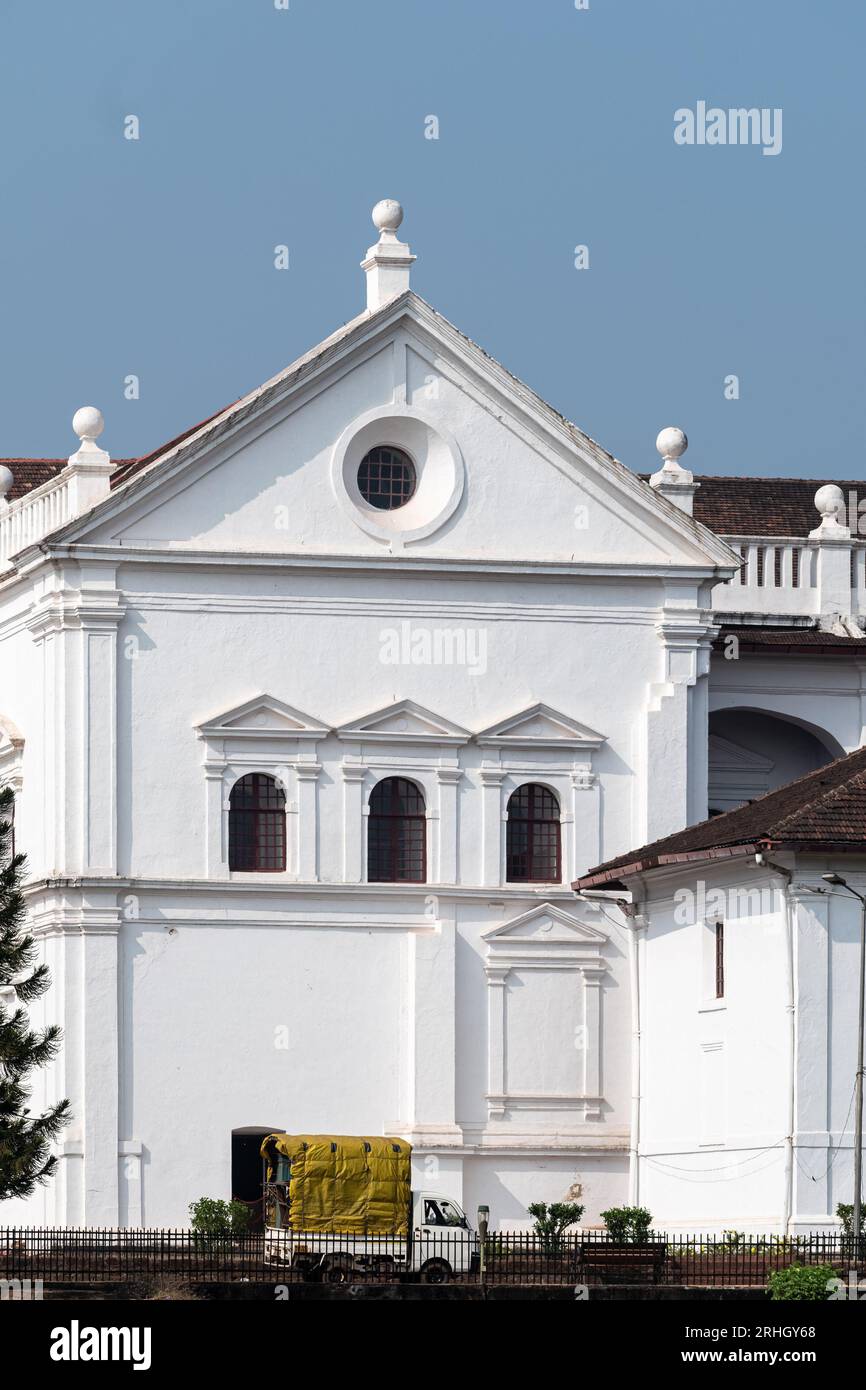 Old Goa, India - January 2023: Exterior facade of the ancient ...