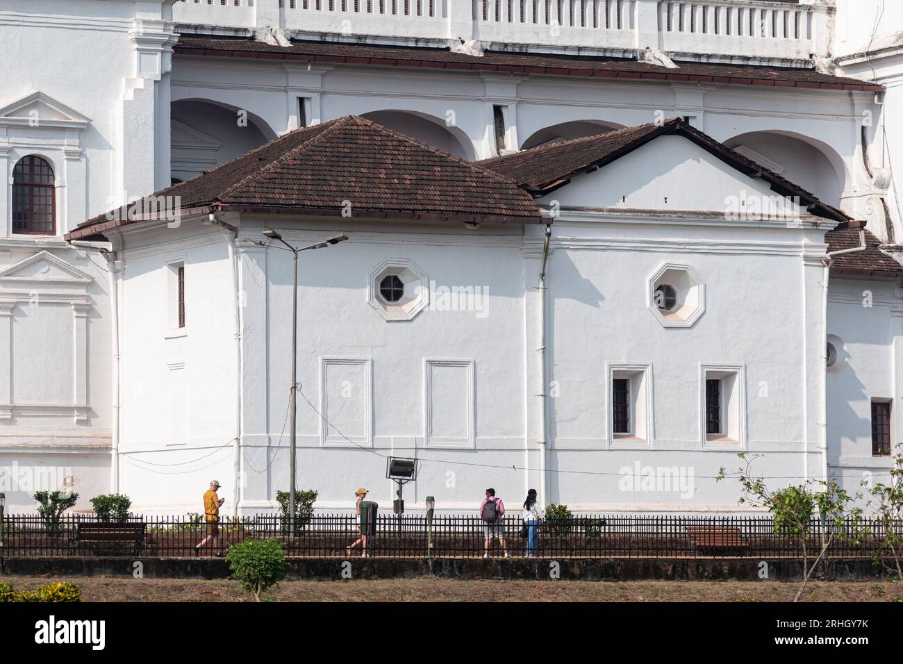 Old Goa, India - January 2023: Exterior facade of the ancient ...