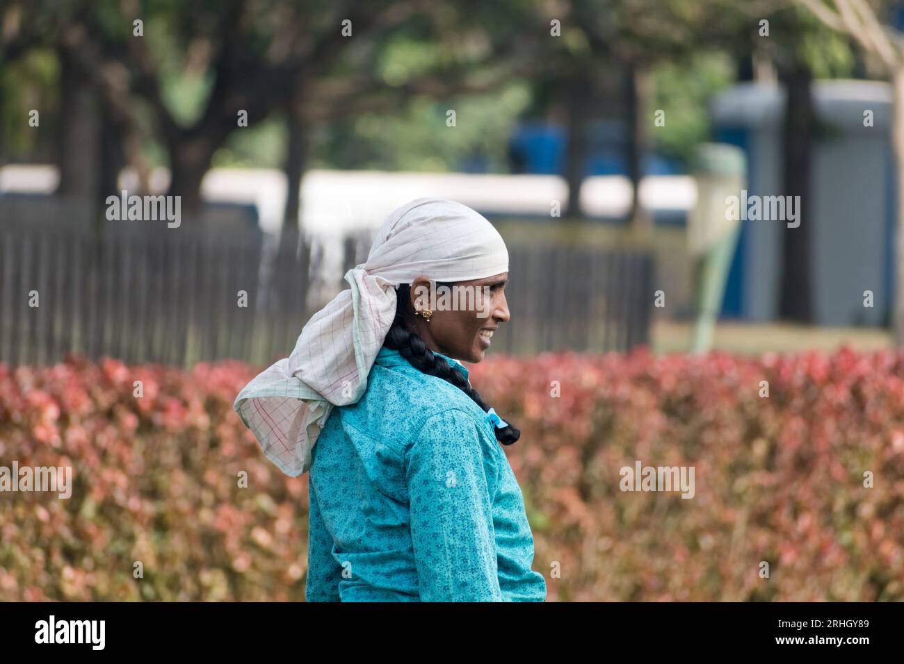 Old Goa, India - January 2023: Candid portrait of an Indian woman ...