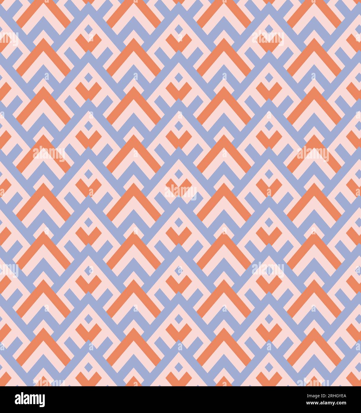 Orange And Blue Chevron Background