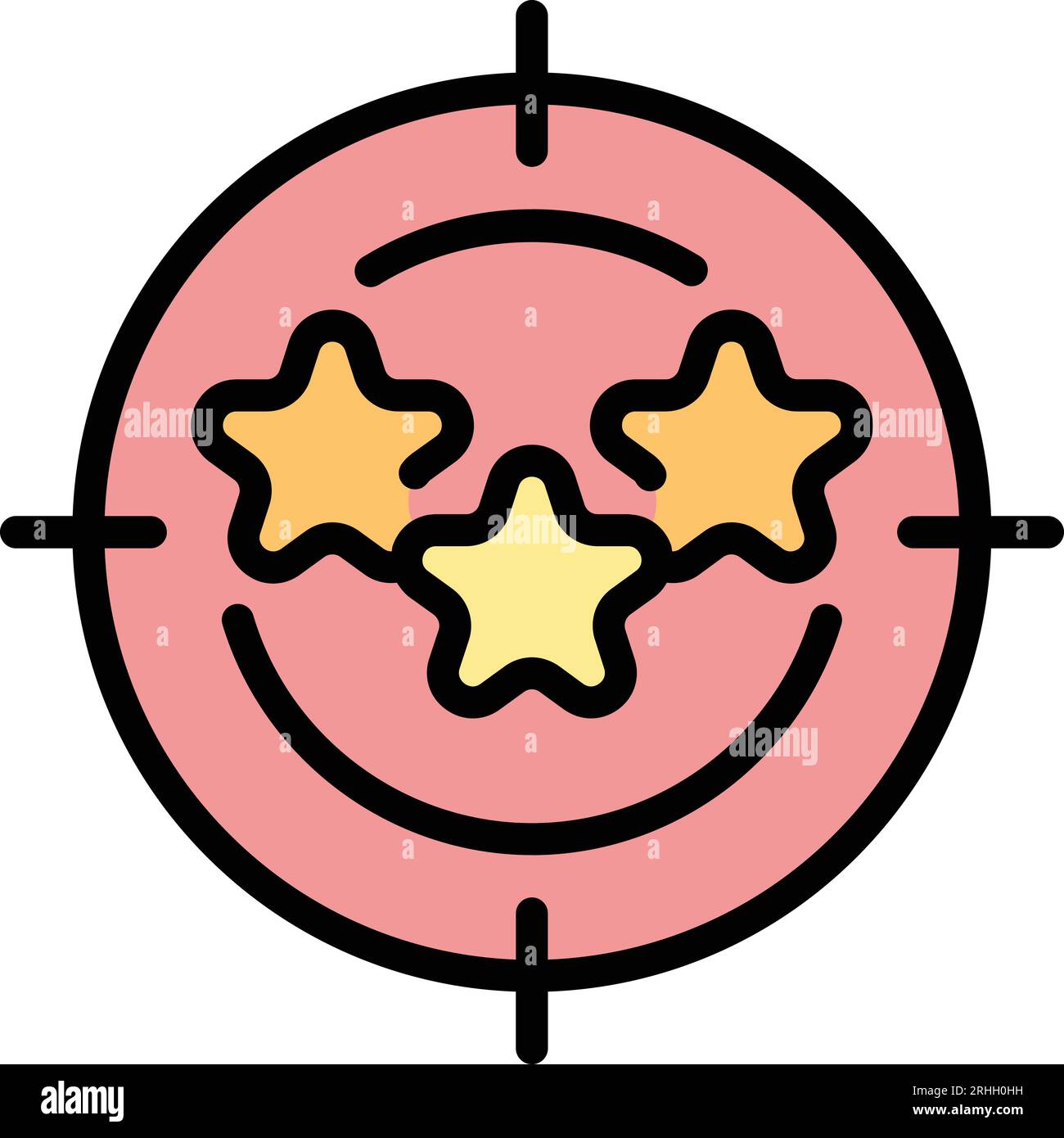Review target icon outline vector. Online report. Business service ...