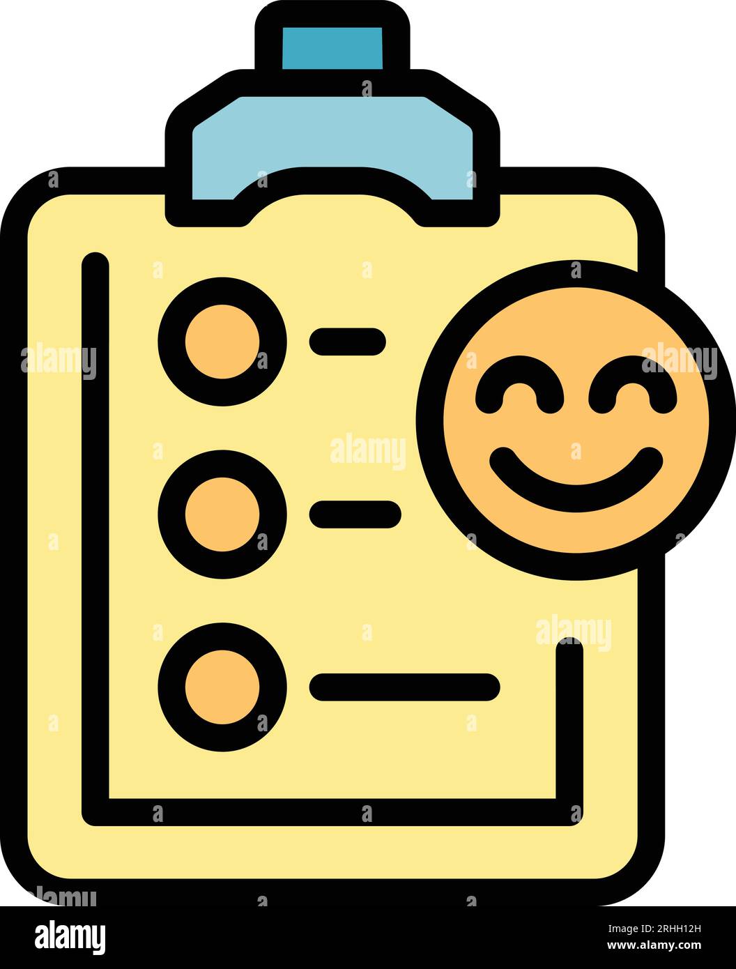 Clipboard survey icon outline vector. Report review. Digital support ...