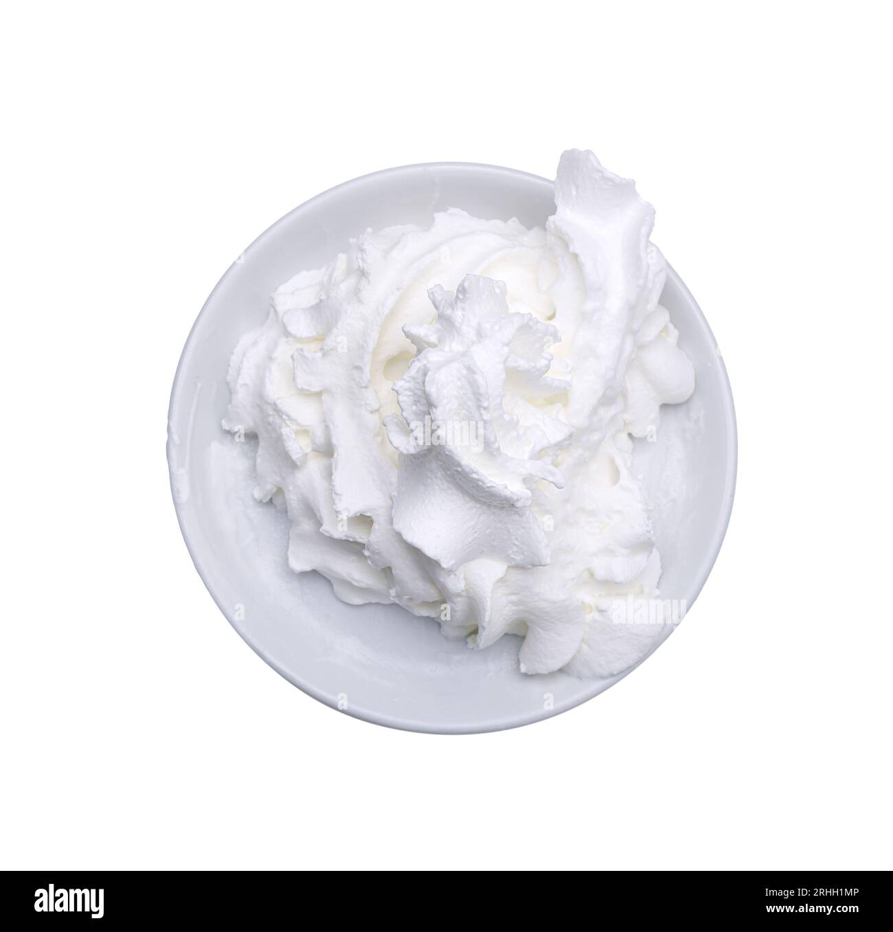 the whipped cream on the plate with the transparent background Stock ...
