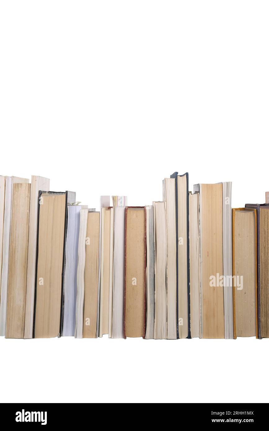 a row of books with a transparent background Stock Photo - Alamy