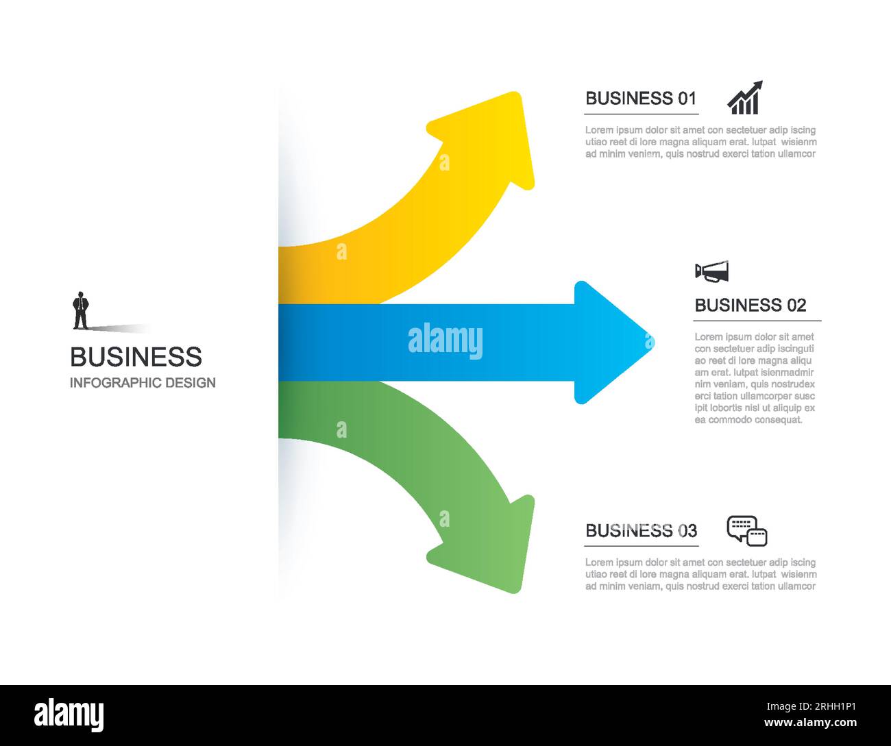 3 data infographics arrow way template. Vector illustration abstract ...