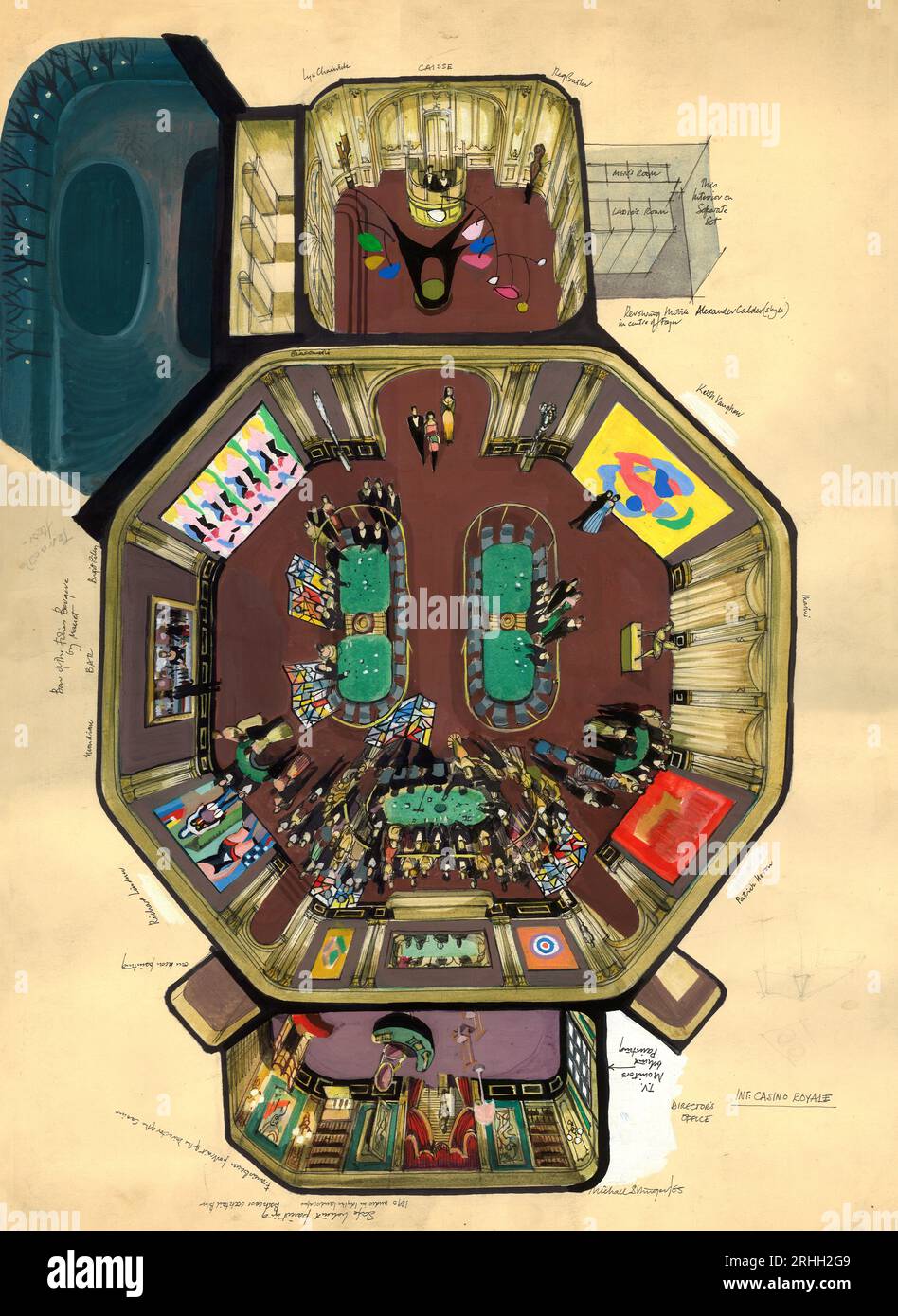 Casino Royal Set Design Michael Stringer Interior David Niven Stock ...
