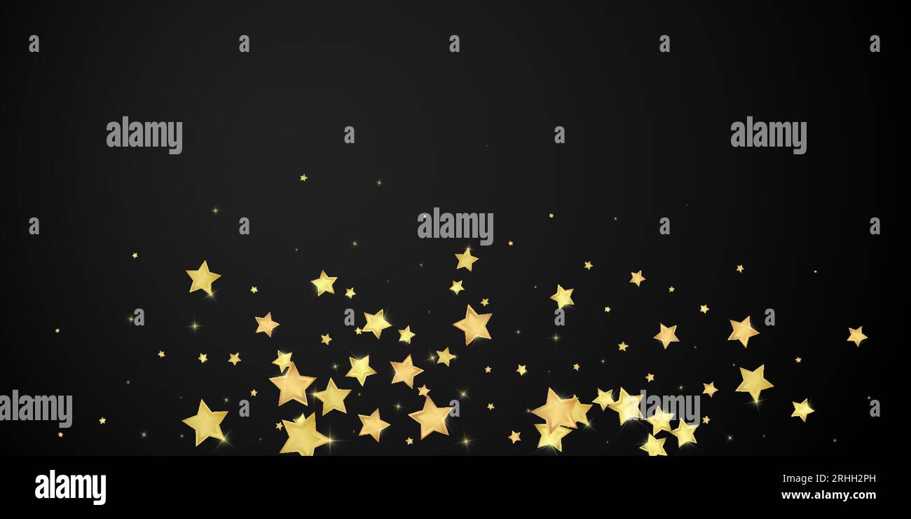 Magic stars vector overlay. Gold stars scattered around randomly ...