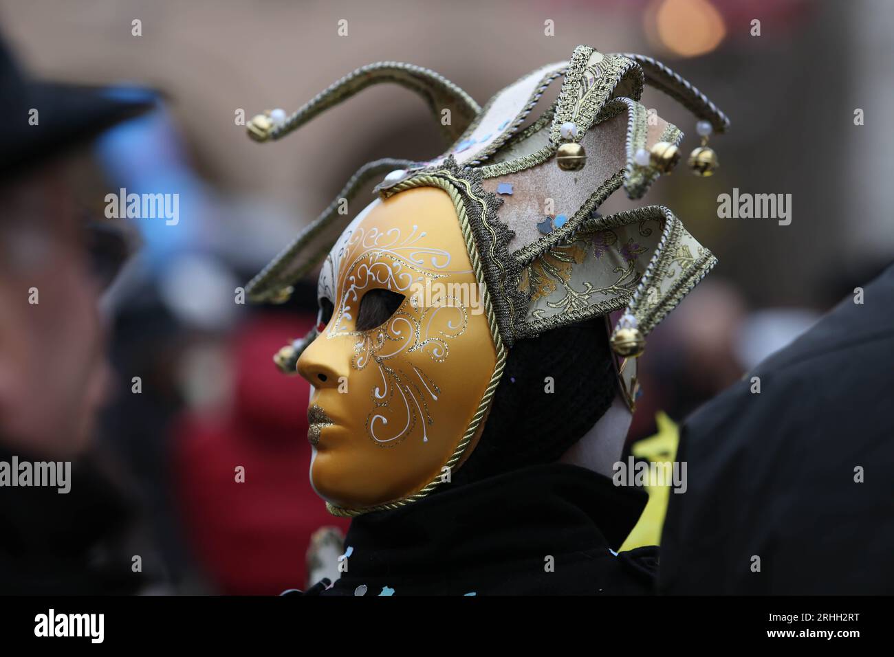 Mask shot during Carnival in Venice Stock Photo - Alamy