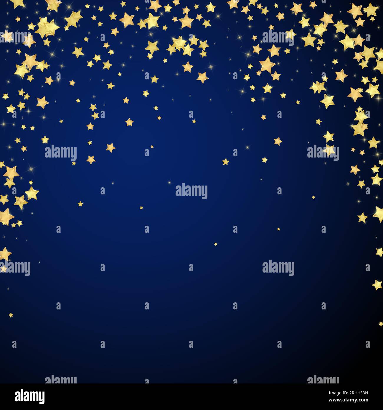 Magic stars vector overlay. Gold stars scattered around randomly ...