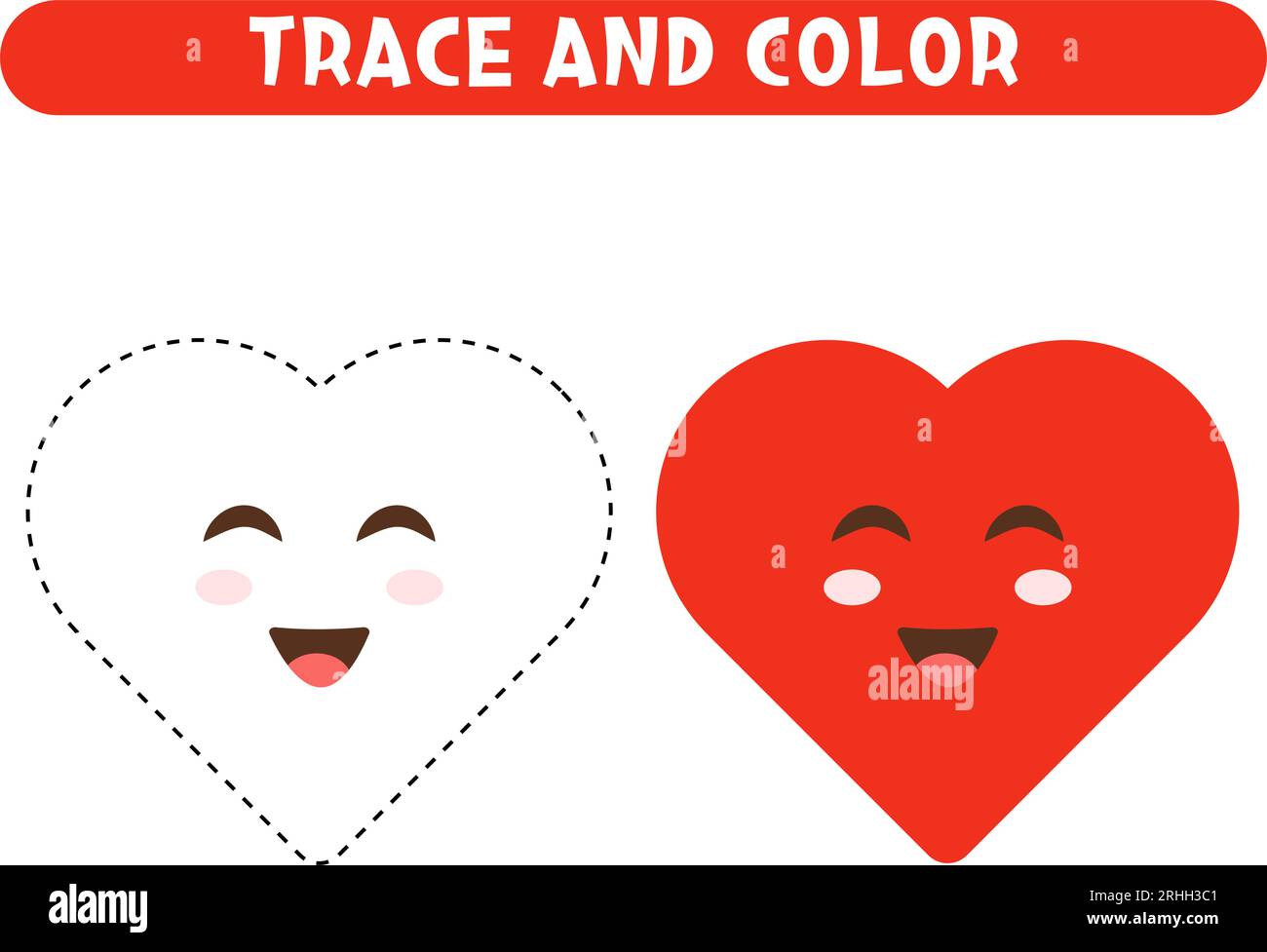 Heart symbol for tracing Stock Vector Images - Alamy