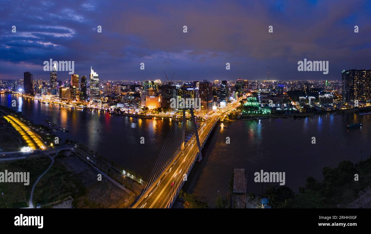 February 8, 2023: Ba Son Bridge connects District 2 and District 1 of ...