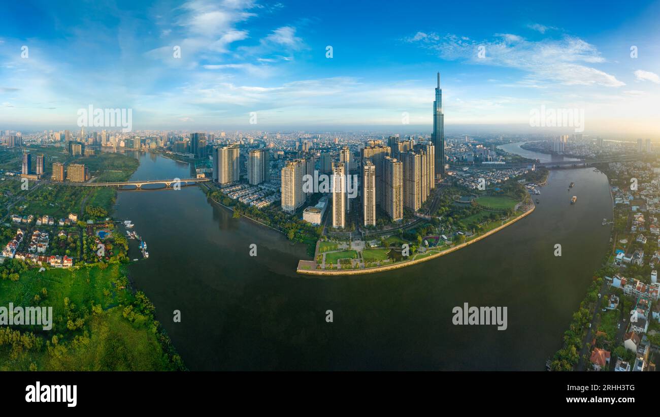 June 30, 2023: panoramic view of Landmark residential area, where 81 ...
