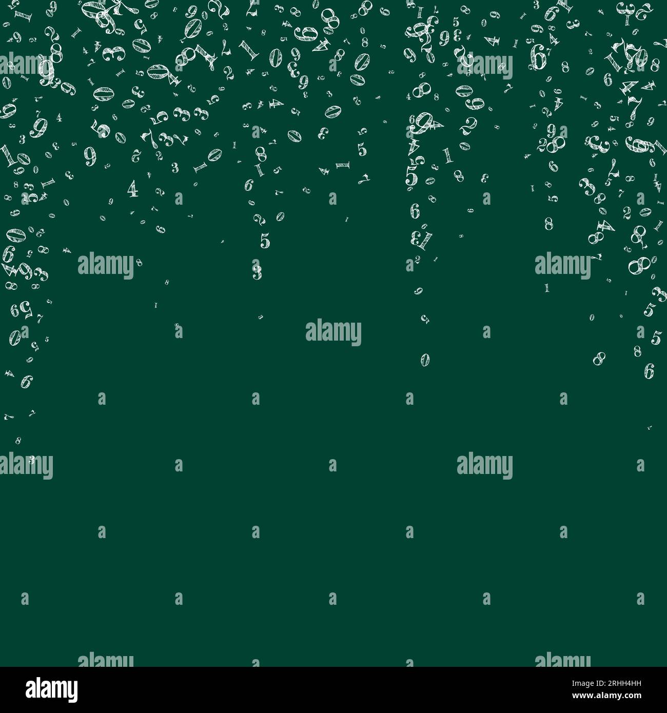 Falling numbers. Math study concept with flying digits. Back to school ...