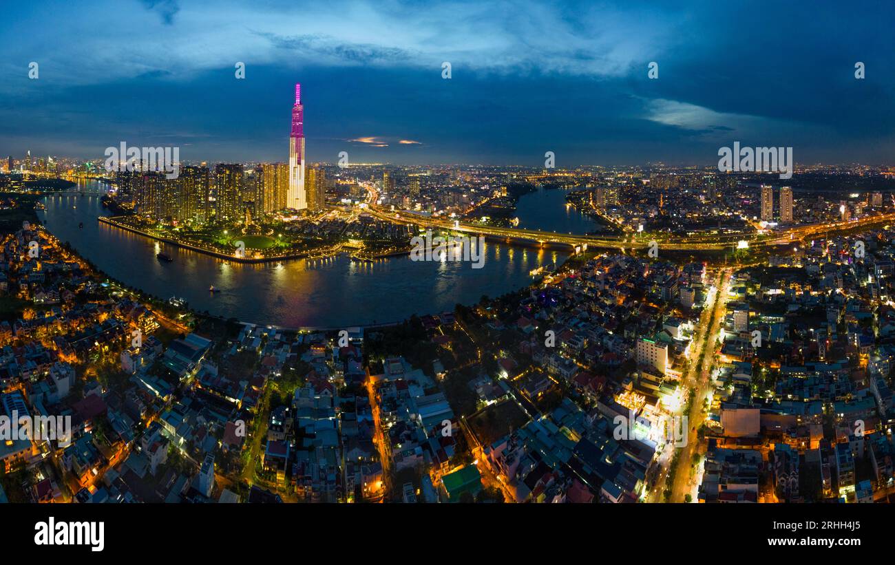 June 30, 2023: panoramic view of Landmark residential area, where 81 ...