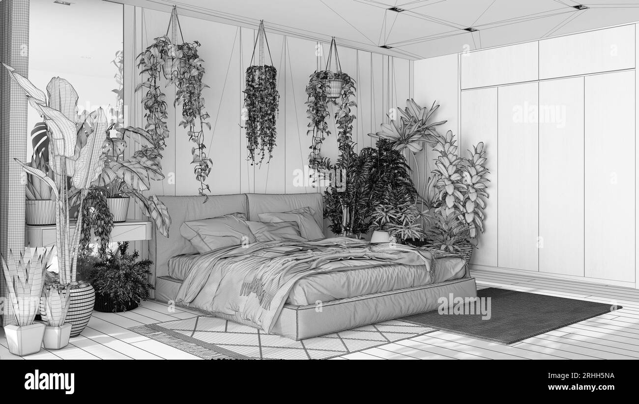 Minimal white scandinavian home Black and White Stock Photos & Images ...