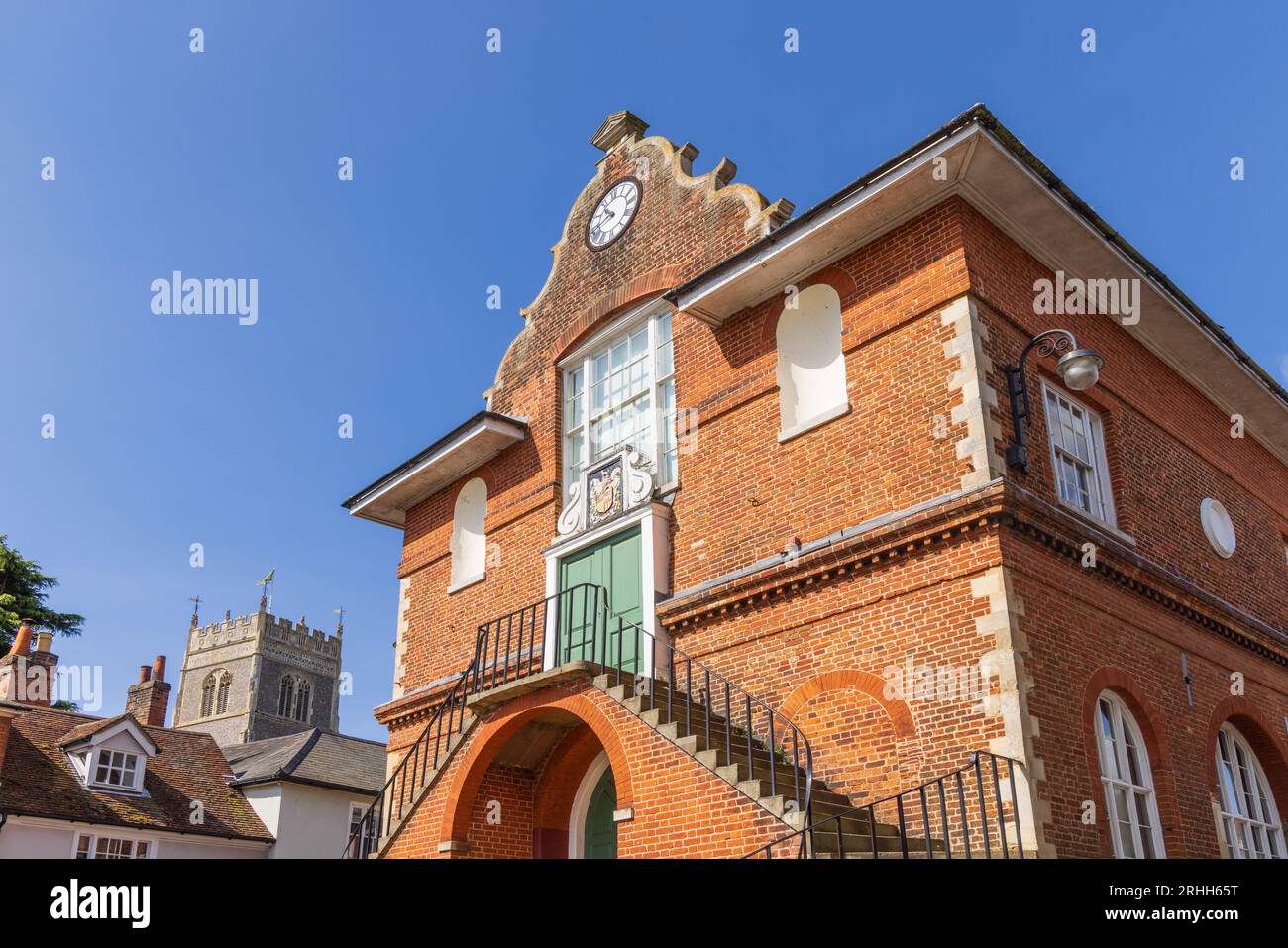 Woodbridge, Suffolk. UK. View of the Shire Hall, in Market Hill Stock ...