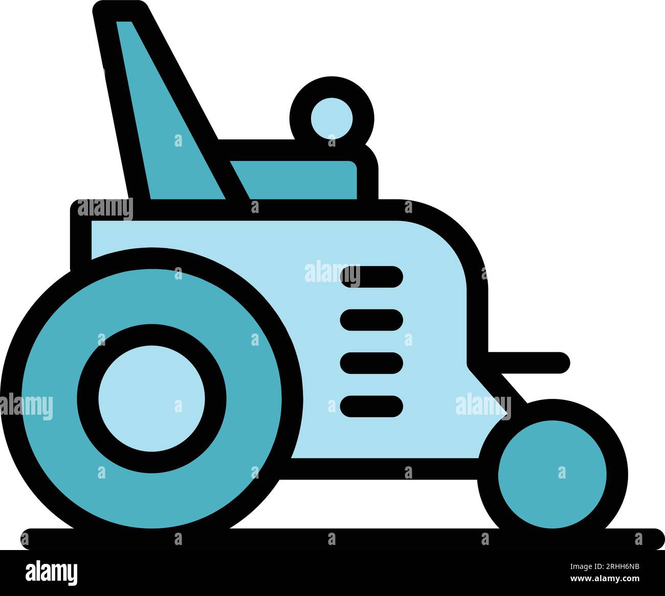 Stroller electric wheelchair icon outline vector. Mobility power. Motor ...
