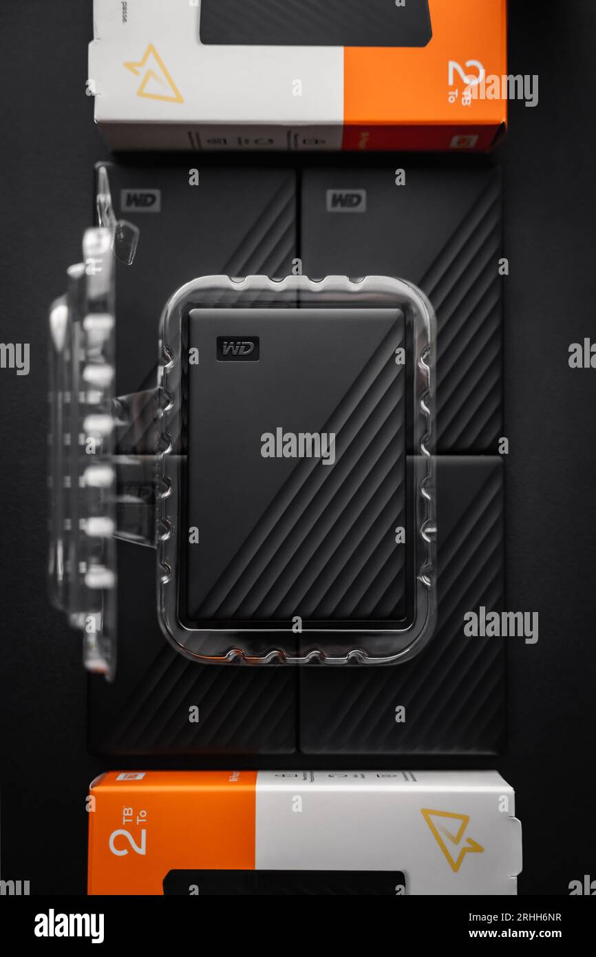 External hard drive wd passport hi-res stock photography and images - Alamy