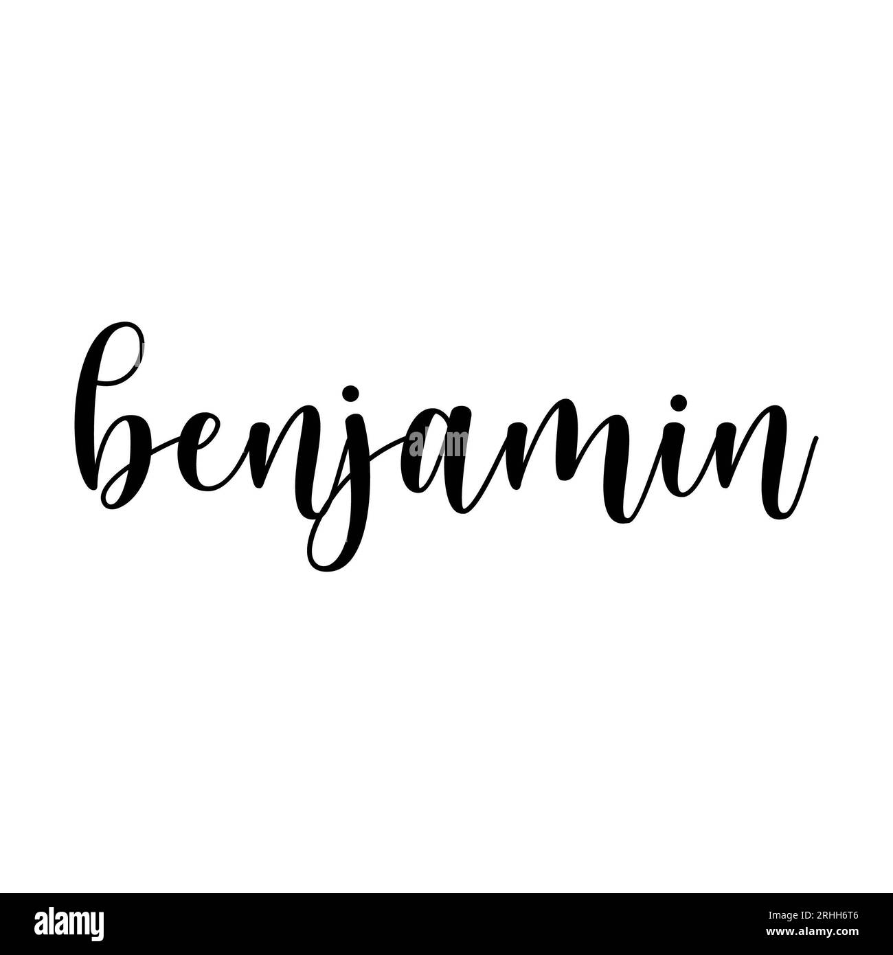 Benjamin stylish artistic handwriting name on white background ...